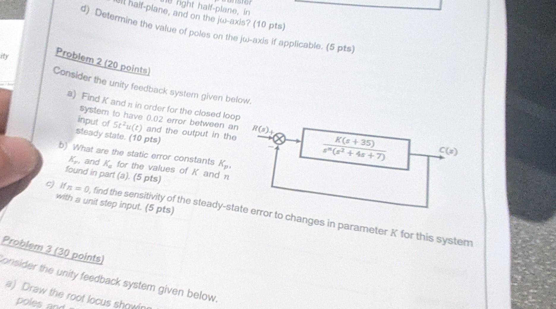 Solved half-plane, and on the jw-axis? (10 pts) right | Chegg.com