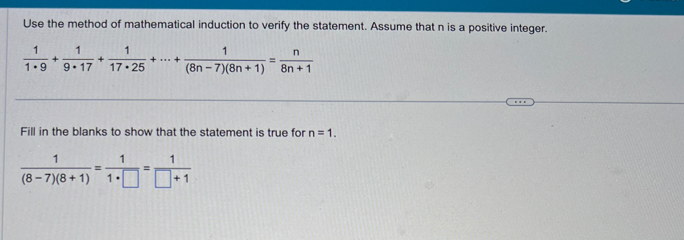 Solved Use the method of mathematical induction to verify | Chegg.com