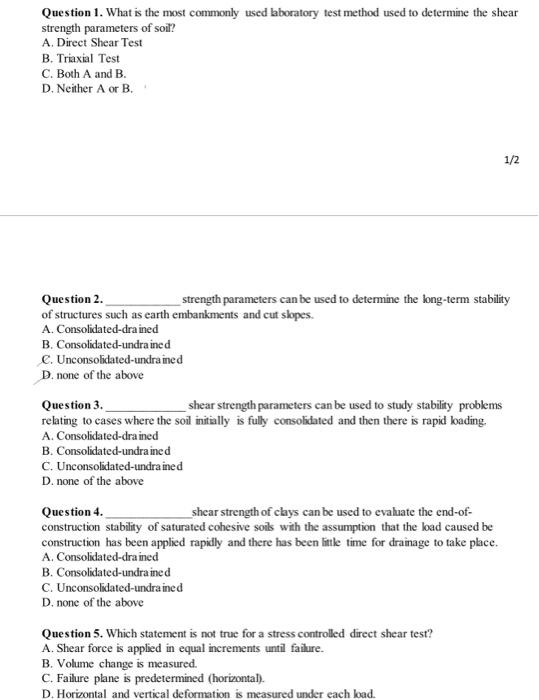 Solved Question 1. What is the most commonly used laboratory | Chegg.com