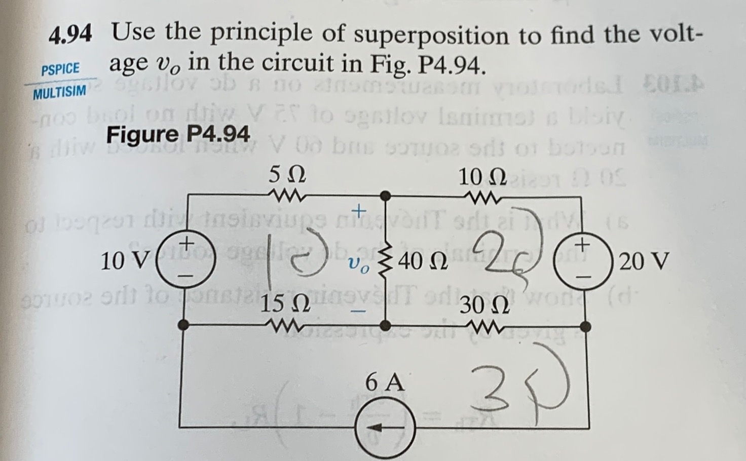 4.94 ﻿Use the principle of superposition to find the | Chegg.com