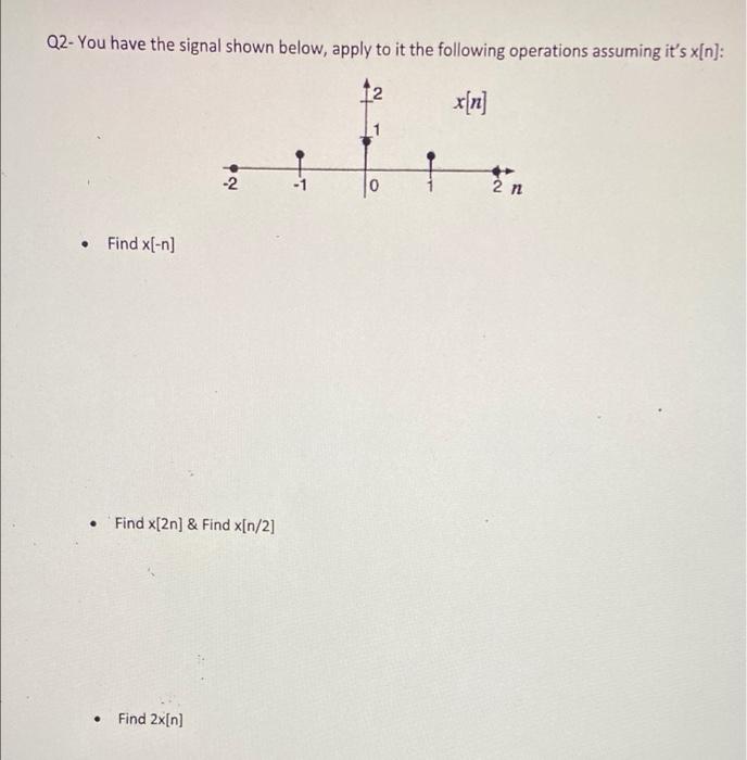 Solved 21. You have the signal shown below, apply to the | Chegg.com