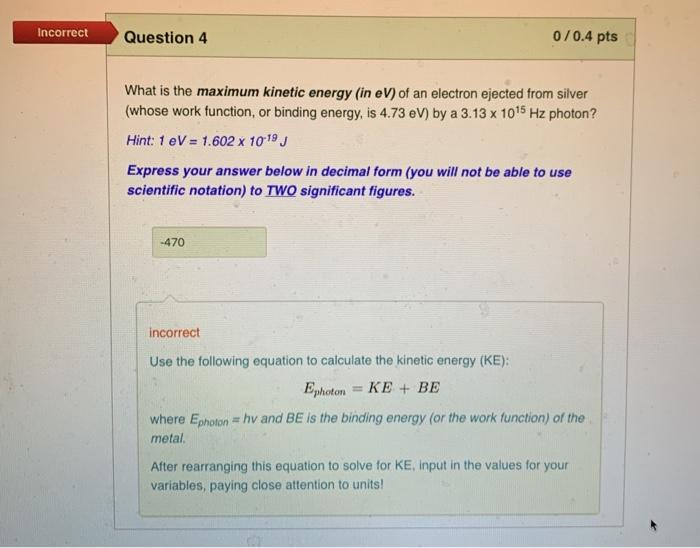 Solved Incorrect Question 4 0 0 4 Pts What Is The Maximum