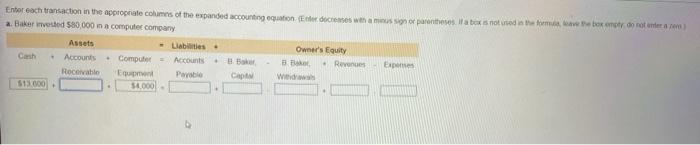 Solved Enter each transaction in the appronale comes of the | Chegg.com