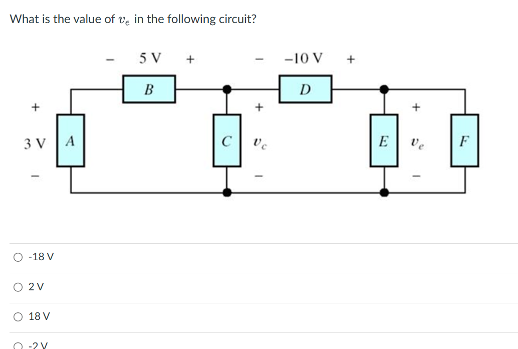 Solved What is the value of ﻿in the following circuit?What | Chegg.com