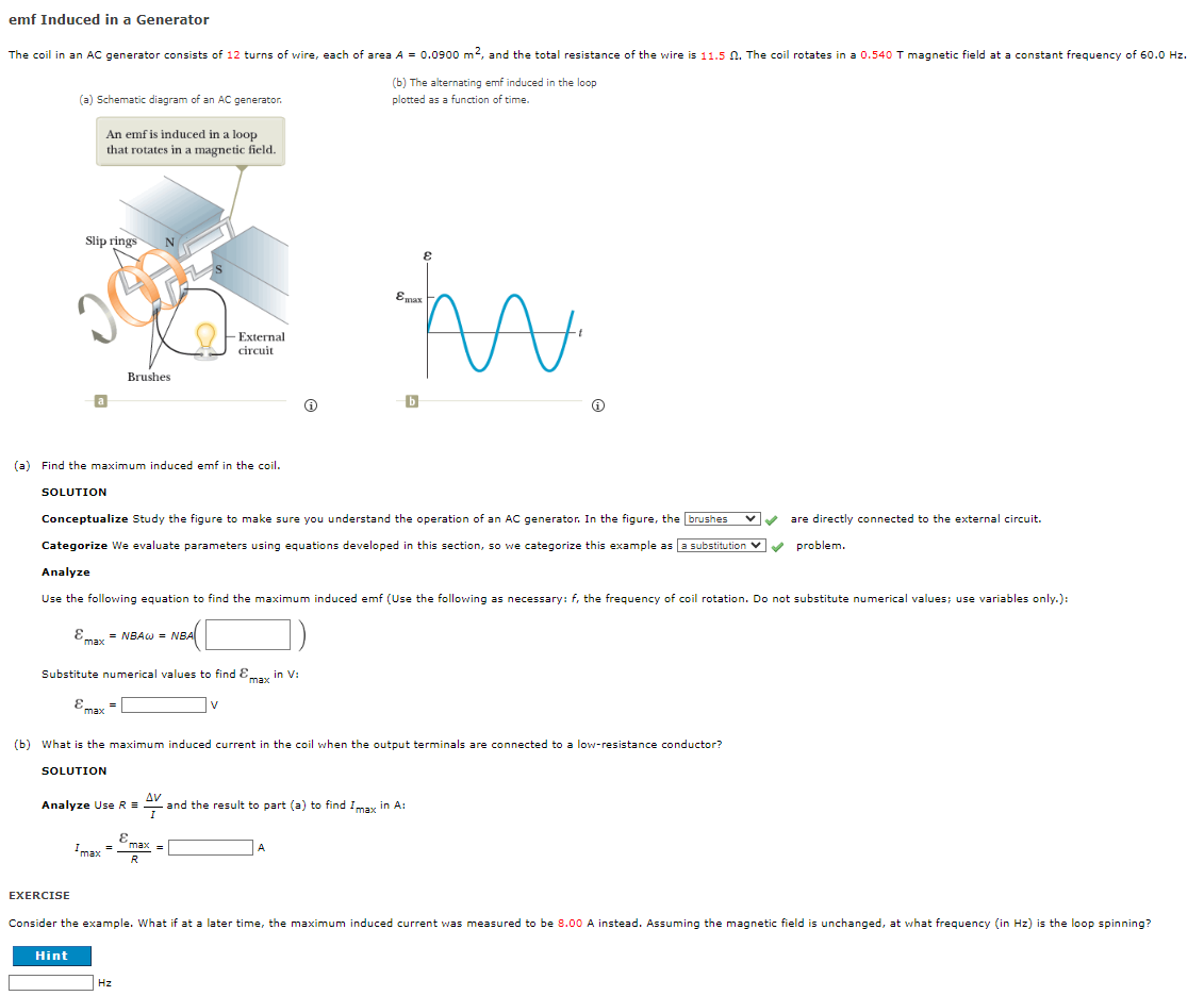 emf Induced in a Generator(a) ﻿Schematic diagram of | Chegg.com