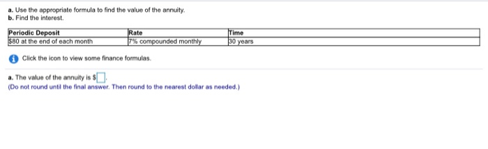 Solved a. Use the appropriate formula to find the value of | Chegg.com