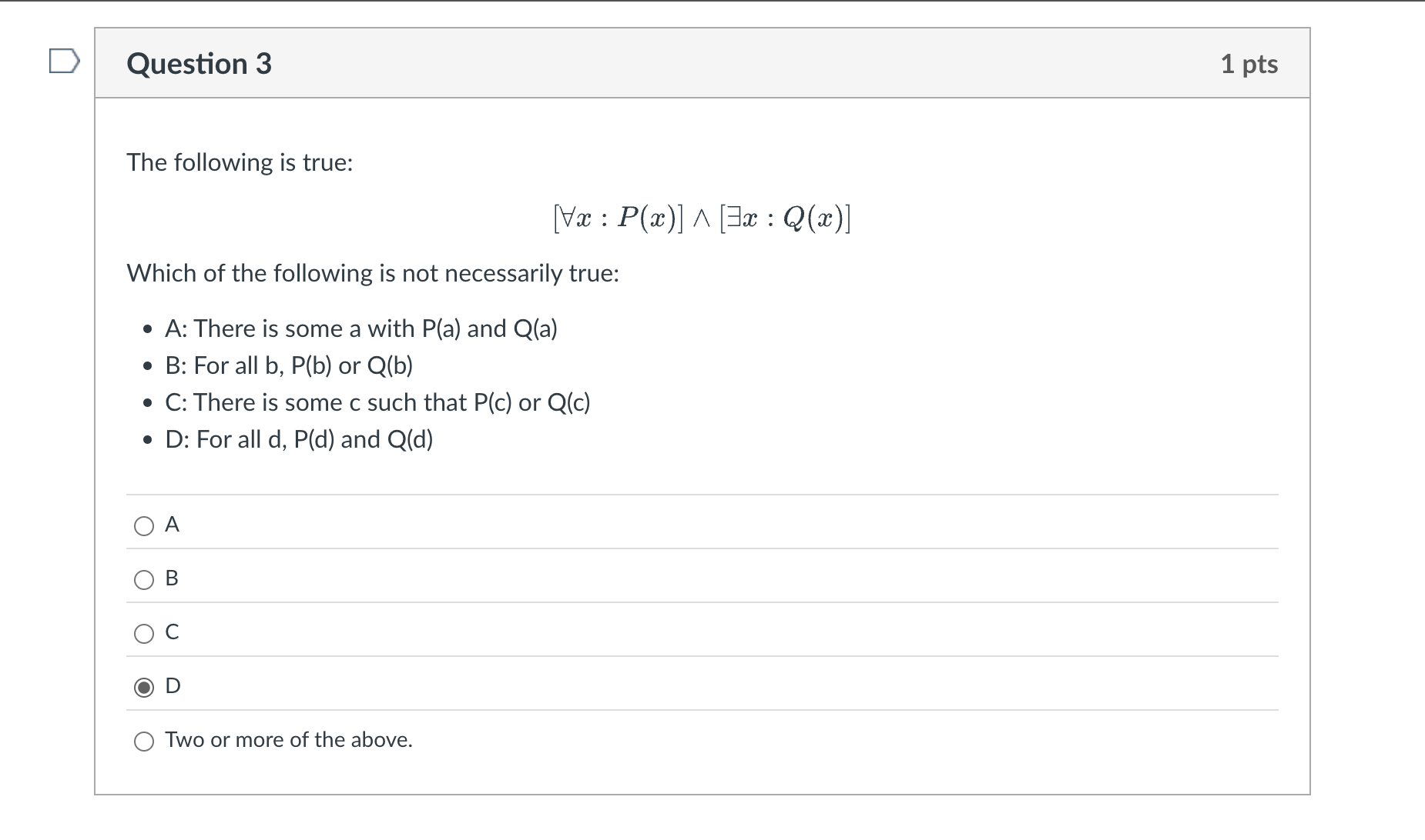 Solved Question 3The following is | Chegg.com