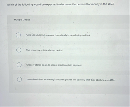 Solved Which of the following would be expected to decrease | Chegg.com