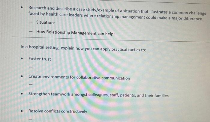 Solved - Research and describe a case study/example of a | Chegg.com