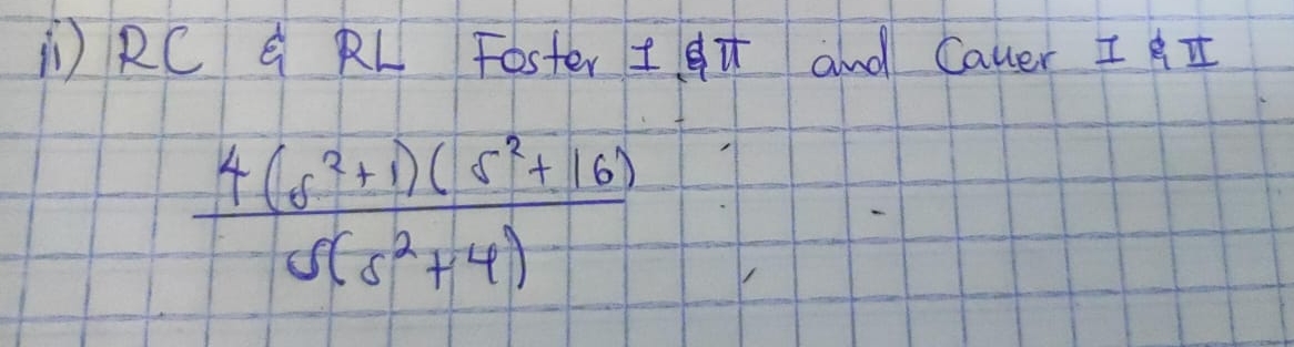 ii) ﻿RC & RL Foster 1$ 2and Caver | Chegg.com