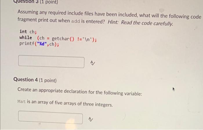 Solved Assuming any required include files have been | Chegg.com
