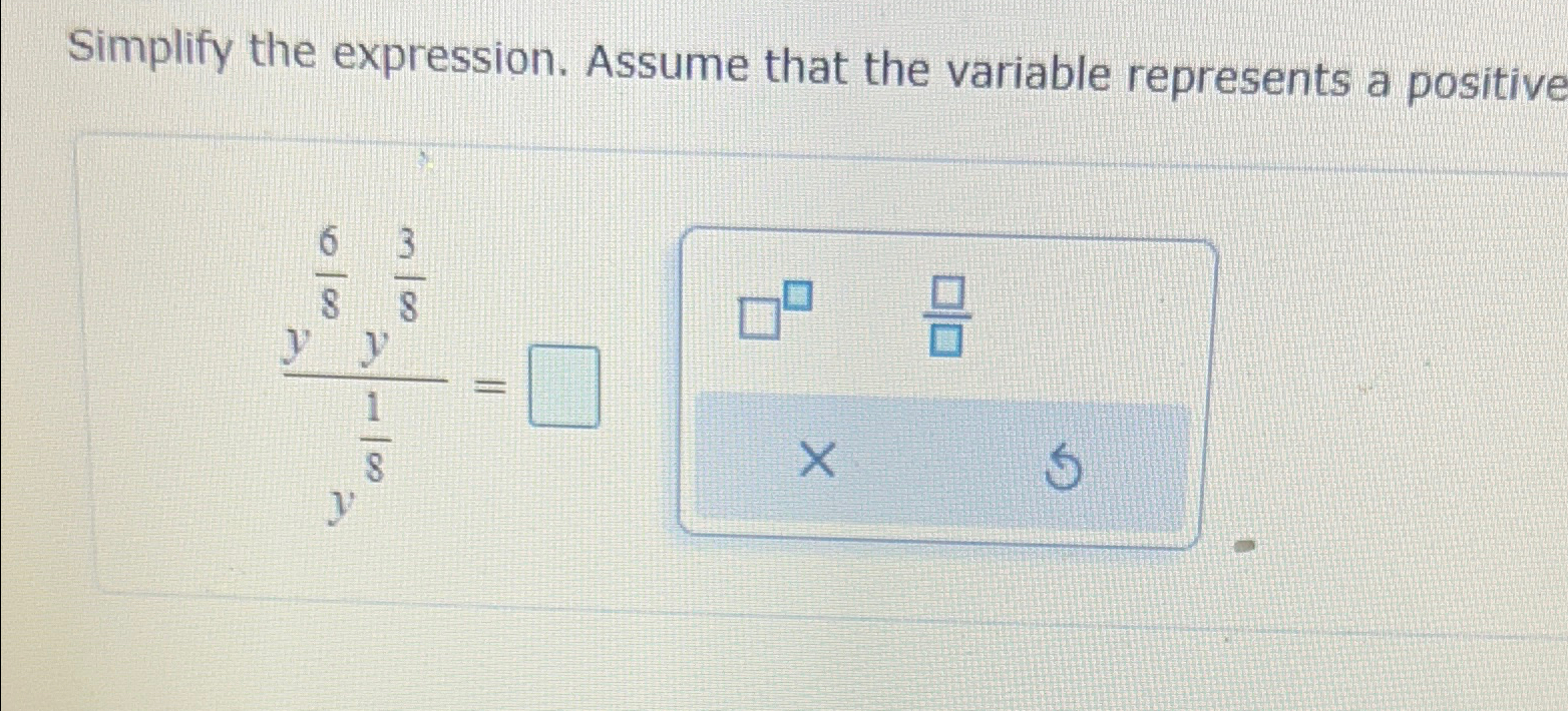 Solved Simplify the expression. Assume that the variable | Chegg.com