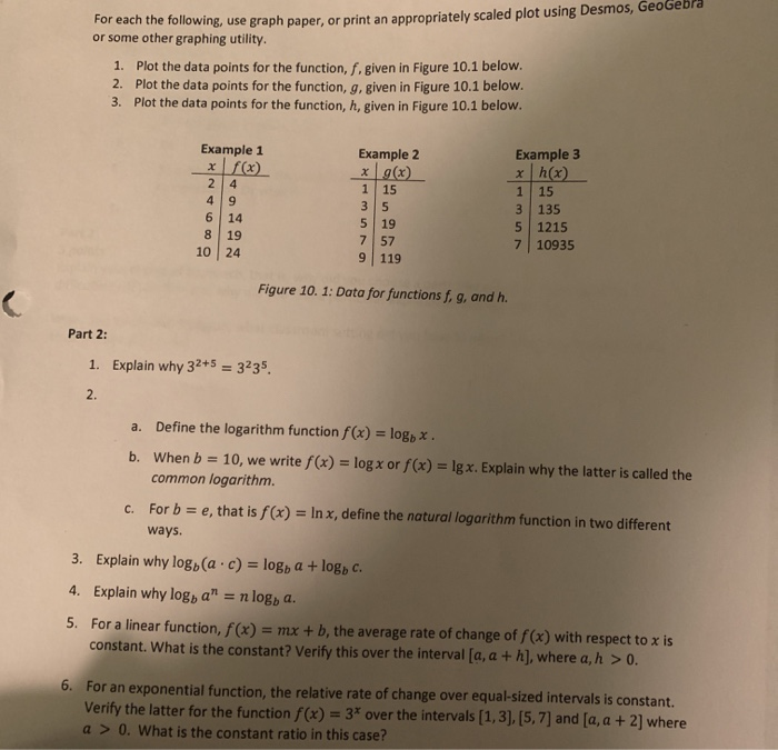 Solved each the following, use graph paper, or print an | Chegg.com