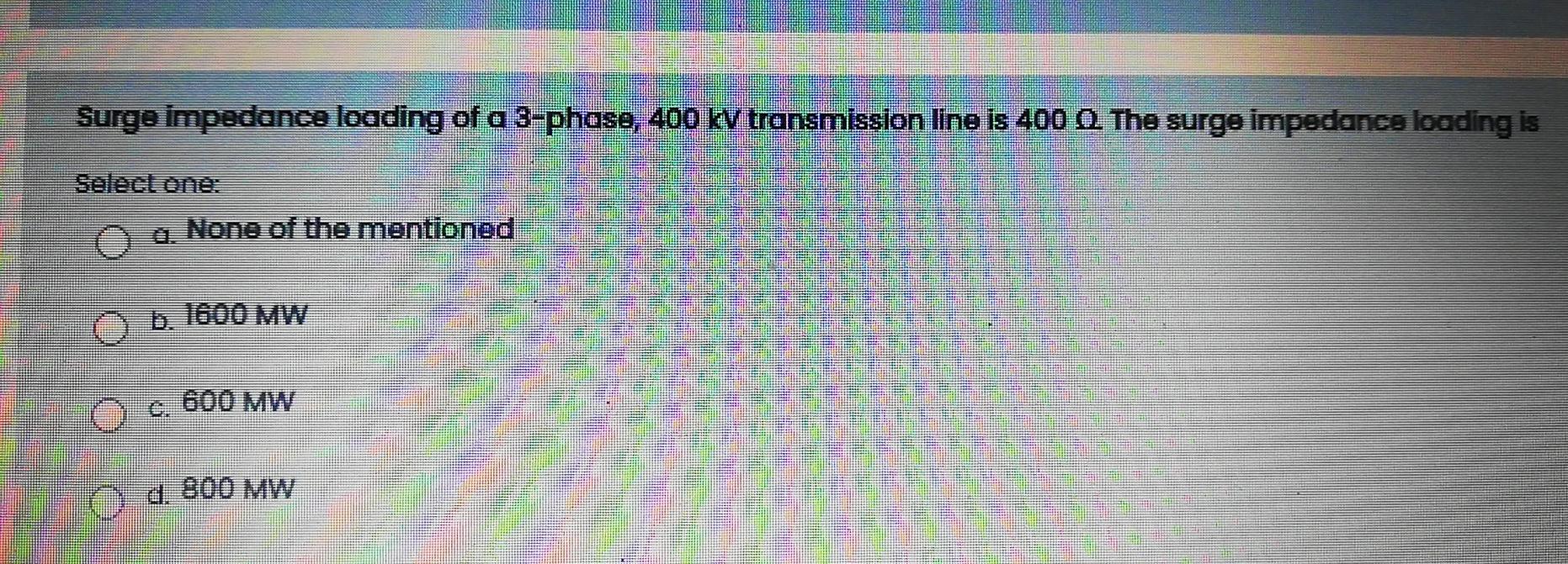 Solved surge impedance loading of a 3-phase, 400 kV | Chegg.com