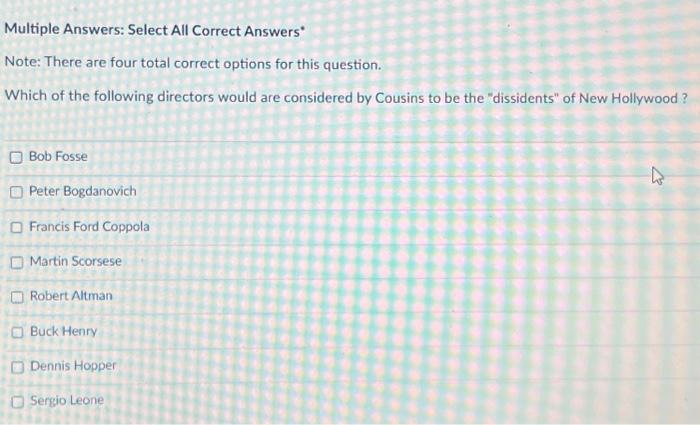 Multiple Answers: Select All Correct Answers* Note: | Chegg.com