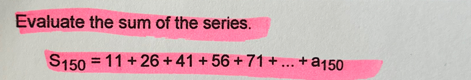 Solved Evaluate the sum of the | Chegg.com