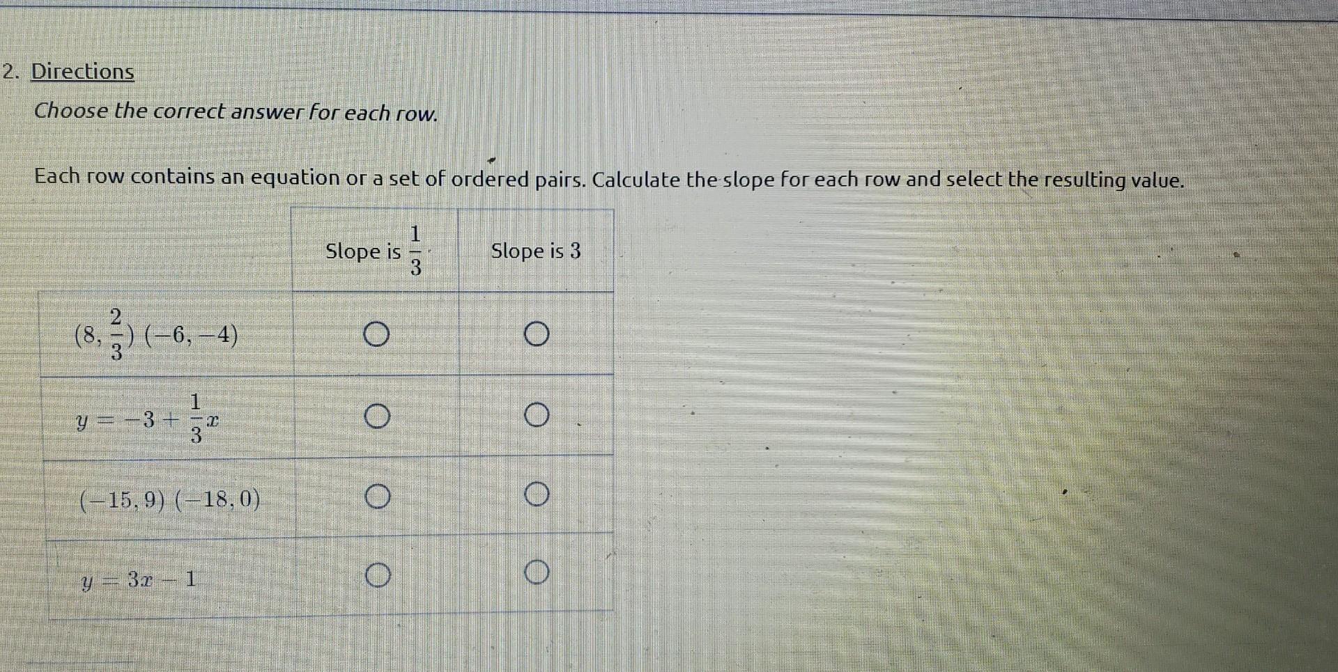 Solved Choose the correct answer for each row. Each row | Chegg.com