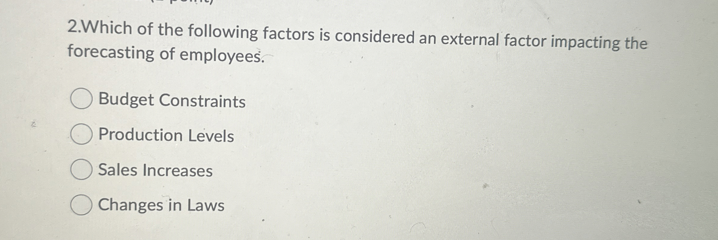 Solved Which of the following factors is considered an | Chegg.com
