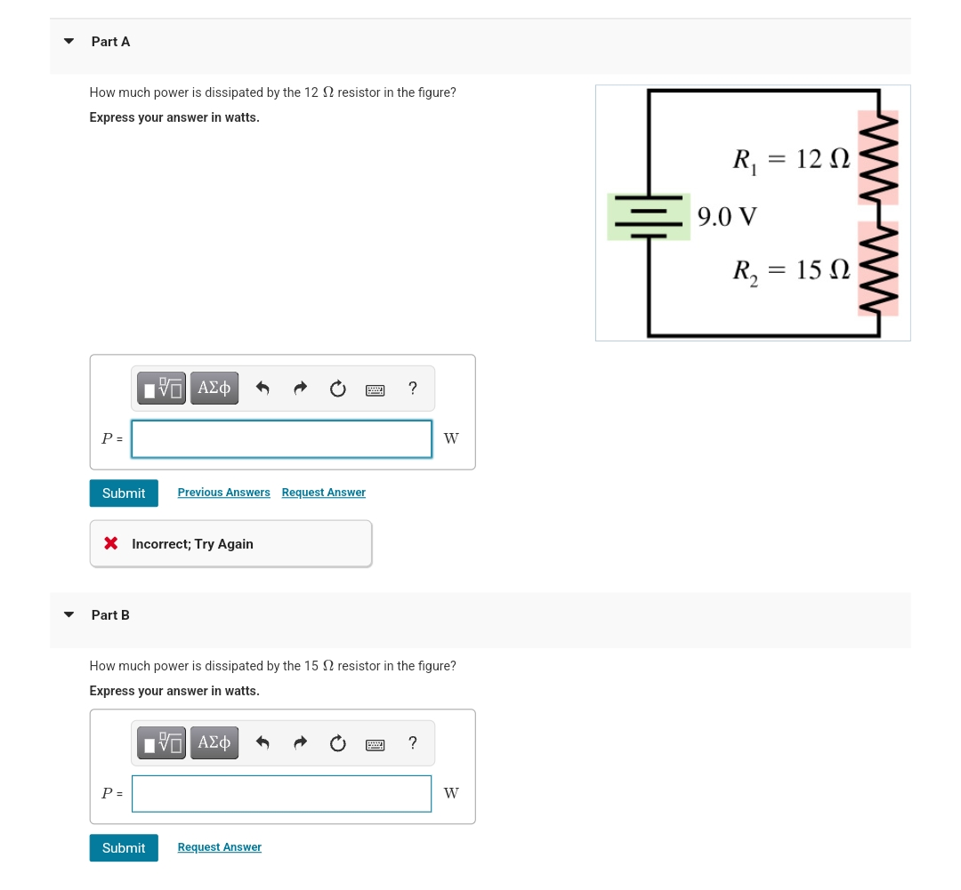 Solved How much power is dissipated by the 12 Ω resistor in | Chegg.com