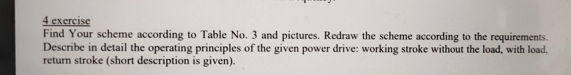 Solved 4 exercise Find Your scheme according to Table No. 3 | Chegg.com