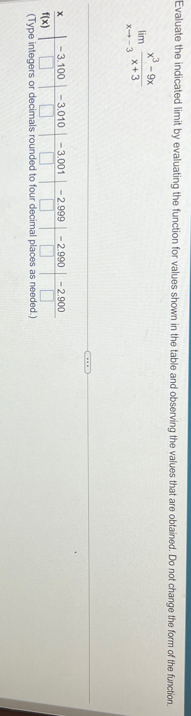 Solved Evaluate the indicated limit by evaluating the | Chegg.com