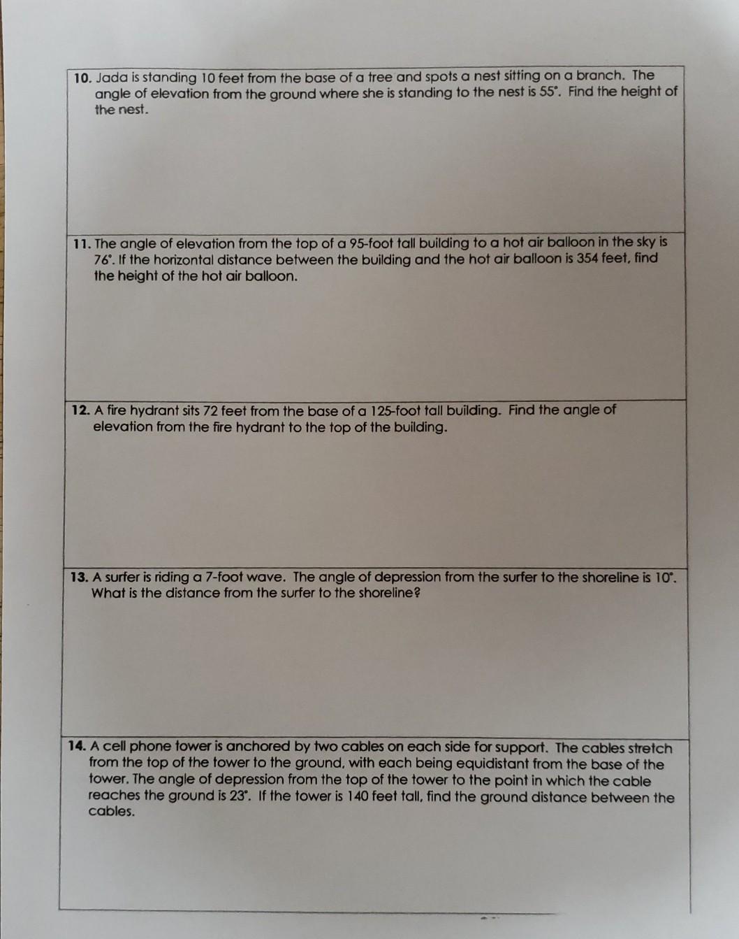 Solved Name: Unit 8: Right Triangles & Trigonometry Homework | Chegg.com
