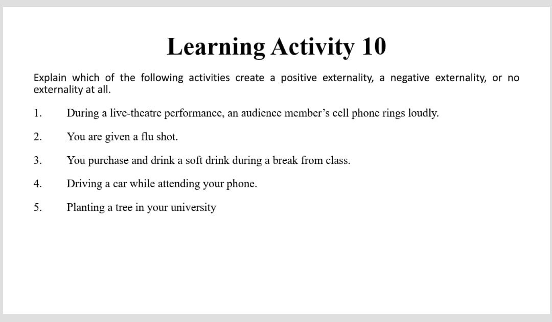 Solved Learning Activity 10Explain which of the following | Chegg.com