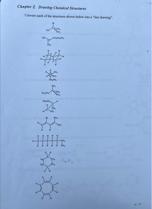Solved Convert each of the structures shown below into a | Chegg.com