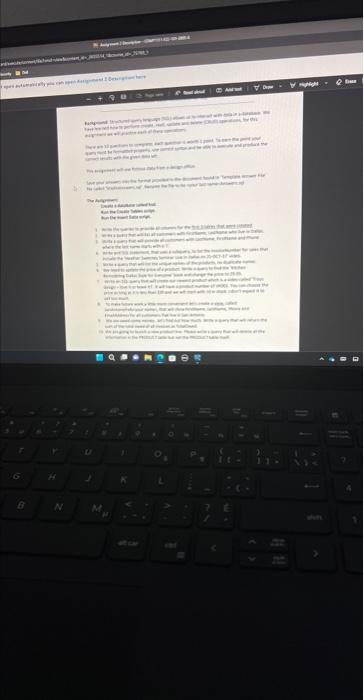 Solved that a database assignment which has to be done in | Chegg.com