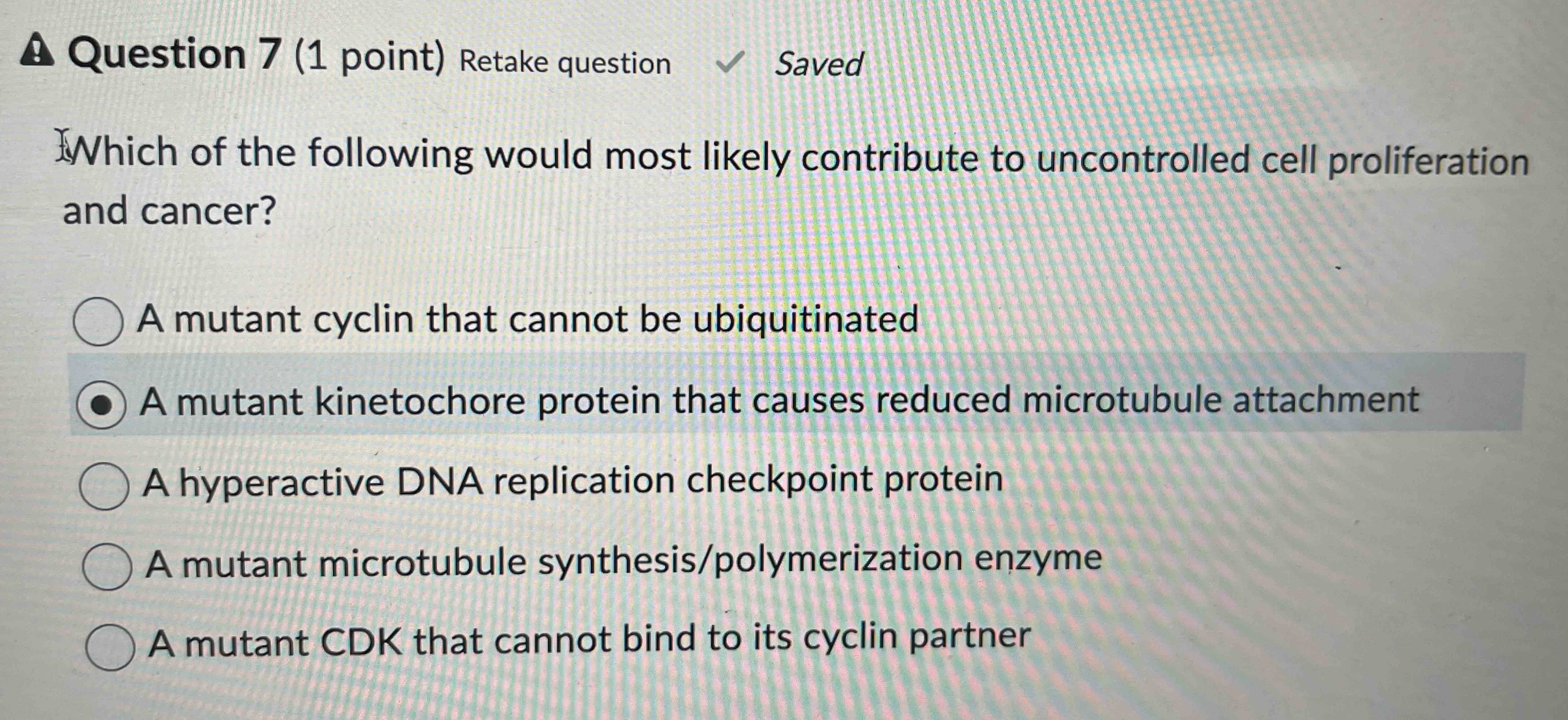 Solved Question 7 (1 ﻿point) ﻿Retake questionWhich of the | Chegg.com