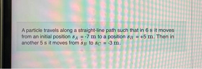 Solved A particle travels along a straight-line path such | Chegg.com