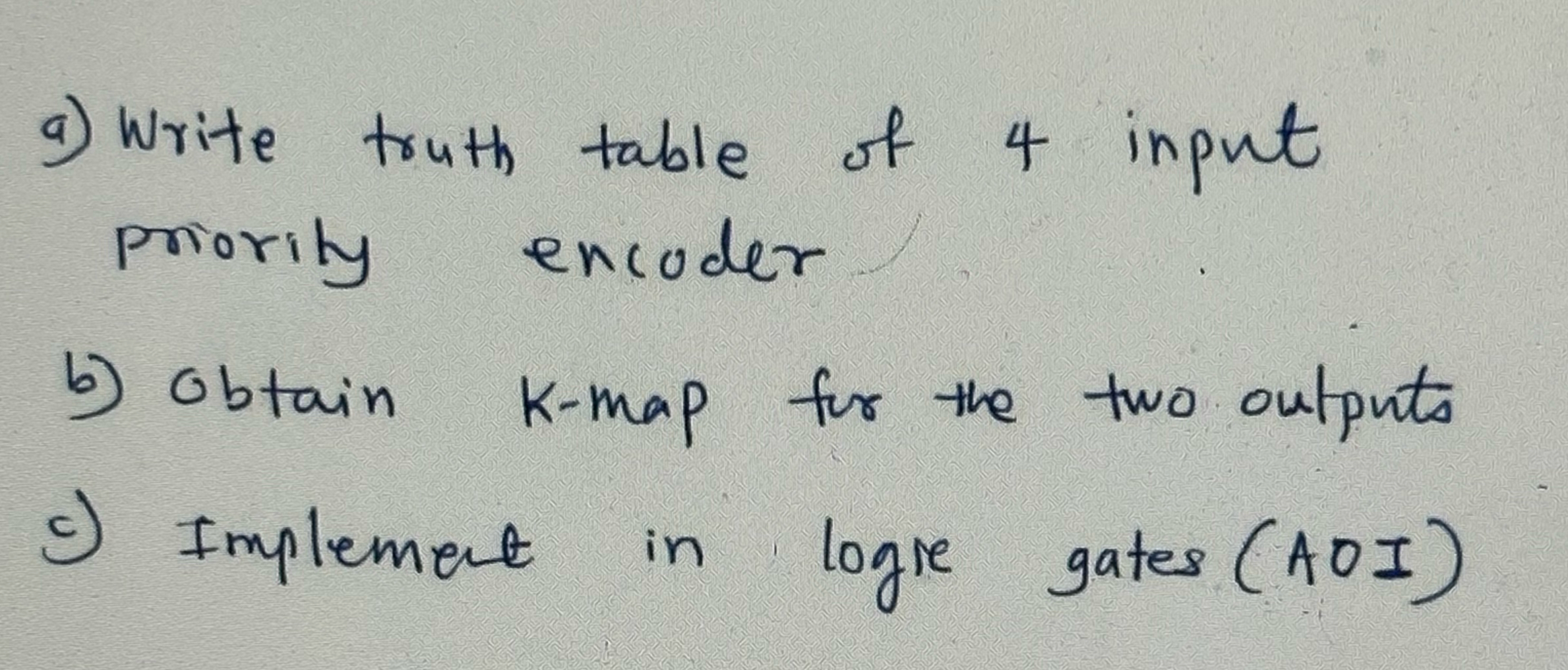 Solved a) ﻿Write truth table of 4 ﻿input priority encoderb) | Chegg.com