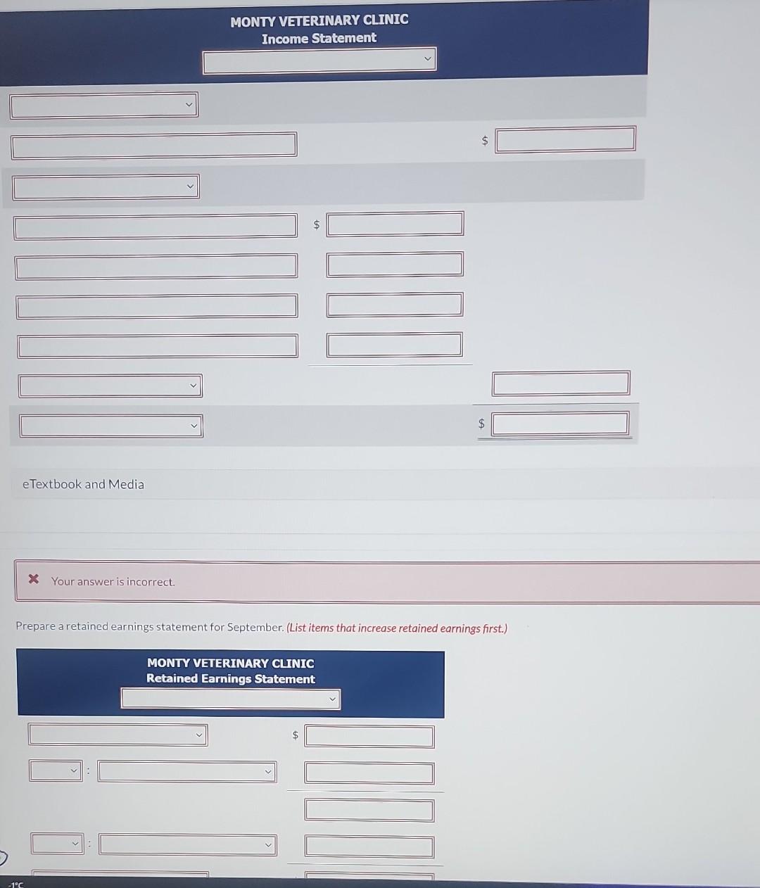 Solved On August 31 , the balance sheet of Monty Veterinary | Chegg.com