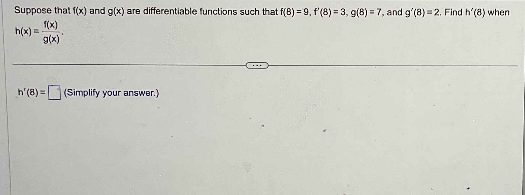 Solved Suppose that f(x) ﻿and g(x) ﻿are differentiable | Chegg.com