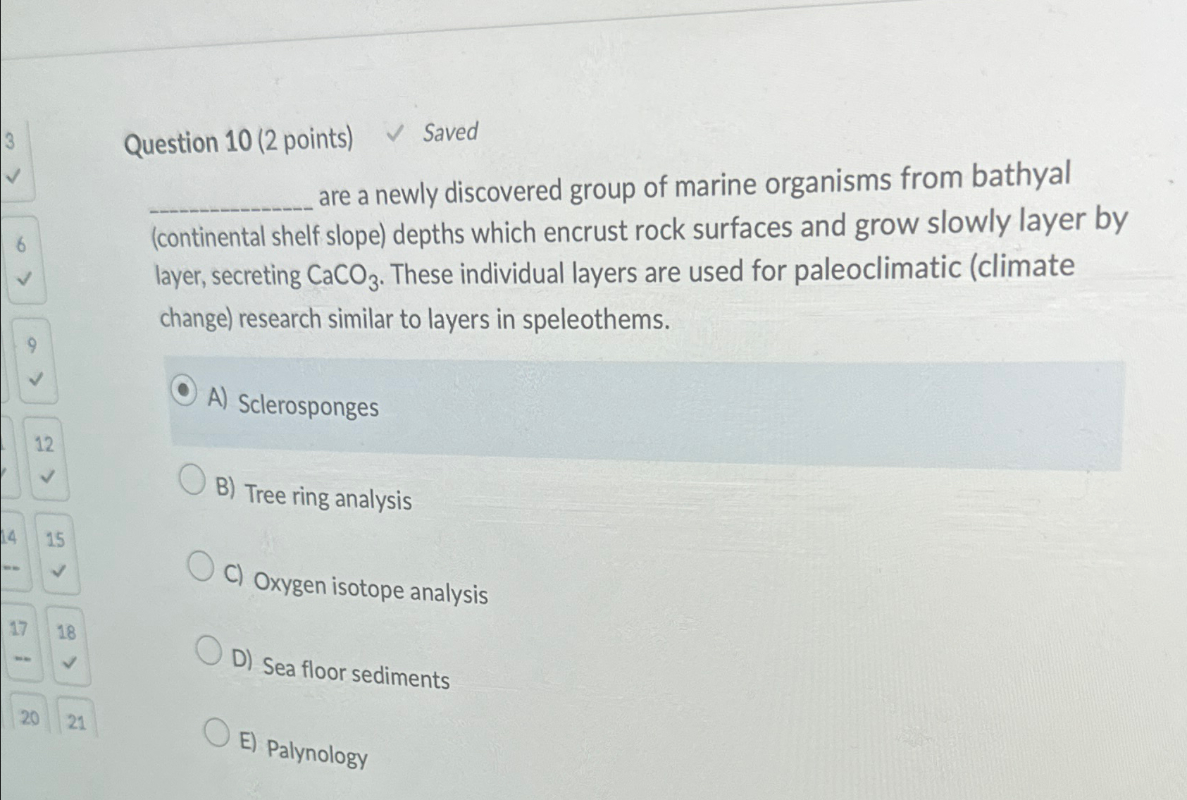 Solved Question 10 (2 ﻿points) ﻿Savedare a newly discovered | Chegg.com