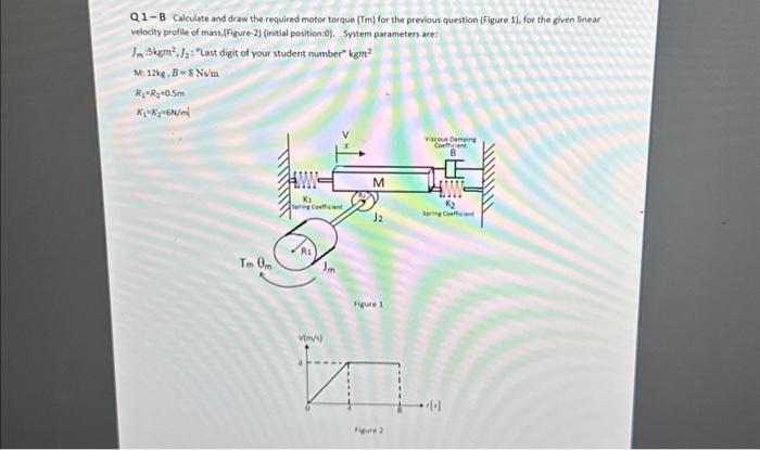 Q 1 - B Calculate and draw the required motor torque | Chegg.com
