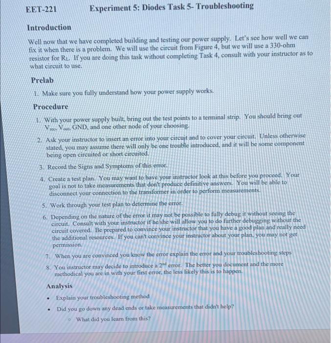 Solved EET-221 Introduction Well now that we have completed | Chegg.com