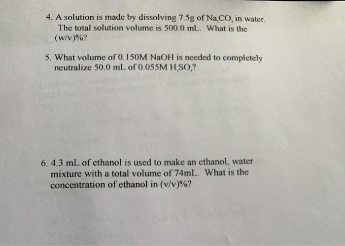 Solved 3. The solubility of CO in water at 0.00°C is 0.0423M | Chegg.com