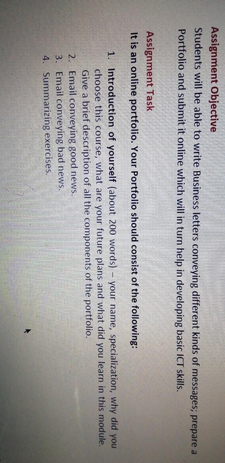 Solved Assignment Objective Students will be able to write | Chegg.com