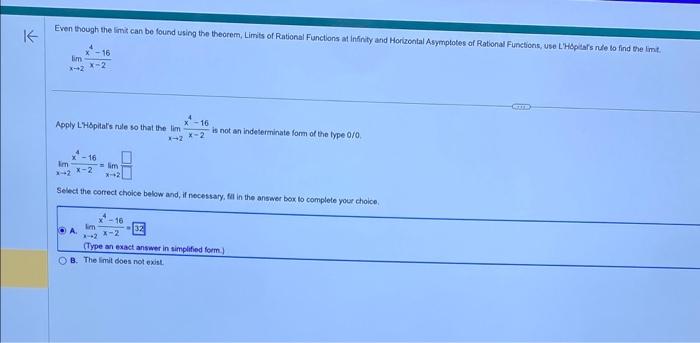 Solved Even though the limit can be found using the theorem, | Chegg.com