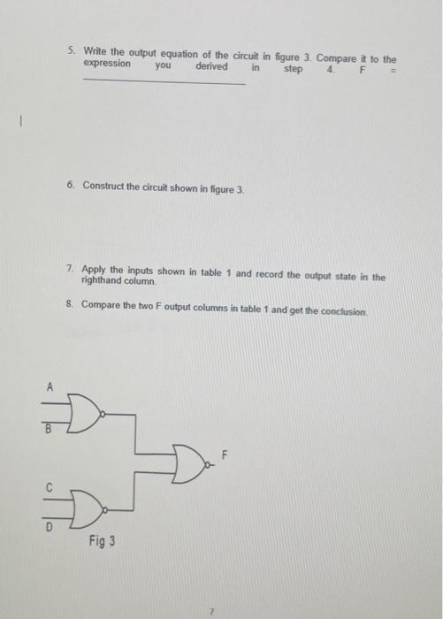 Solved (b) Procedure: 1. Write the output expression of the | Chegg.com