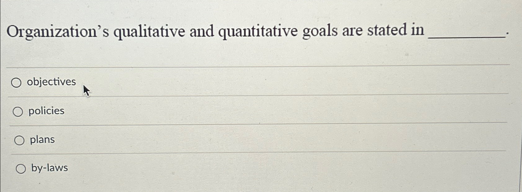 Solved Organization's qualitative and quantitative goals are | Chegg.com