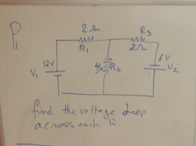find the voltage drop across eain R. | Chegg.com