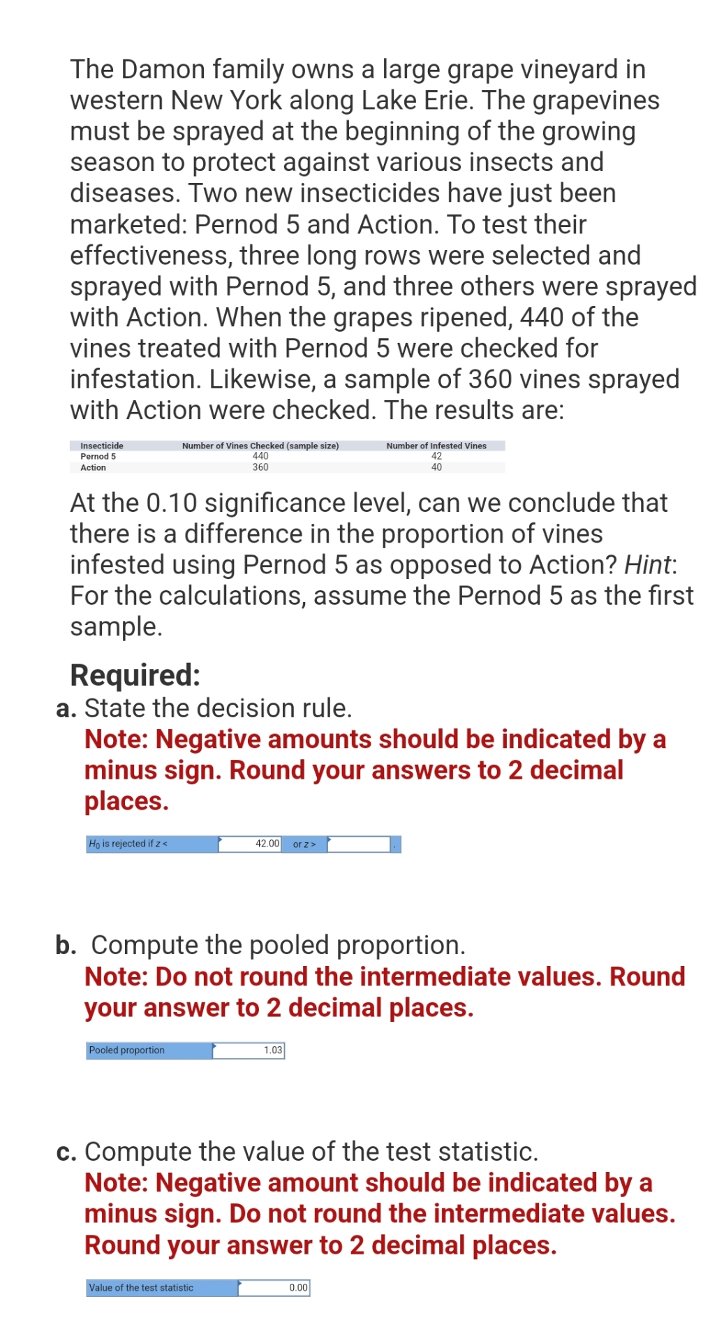 Solved The Damon family owns a large grape vineyard in | Chegg.com