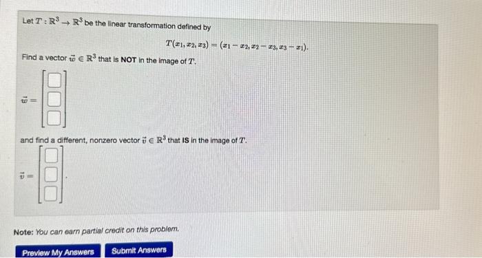 Solved Let T:R3→R3 be the linear transformation defined by | Chegg.com