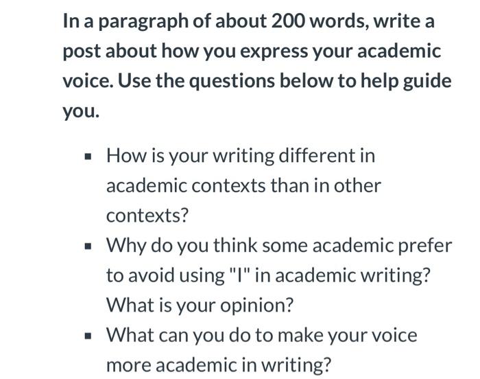 In a paragraph of about 200 words, write a post about | Chegg.com