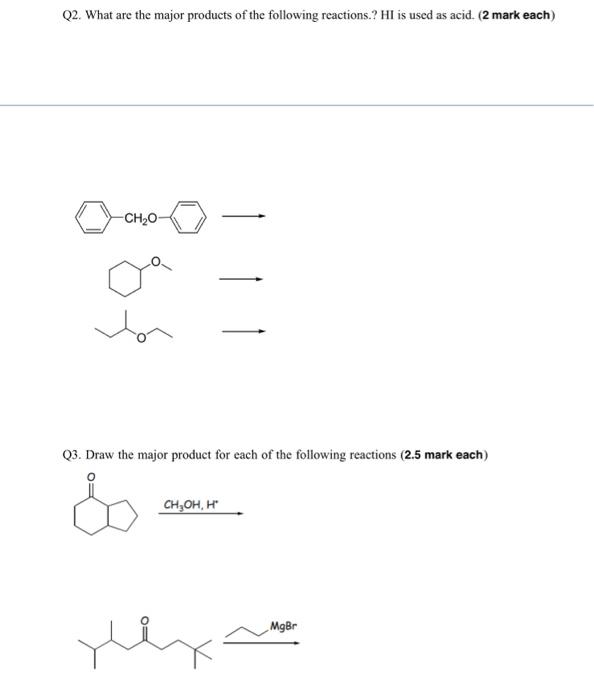 Solved Q1. Write the IUPAC names for each of the following | Chegg.com