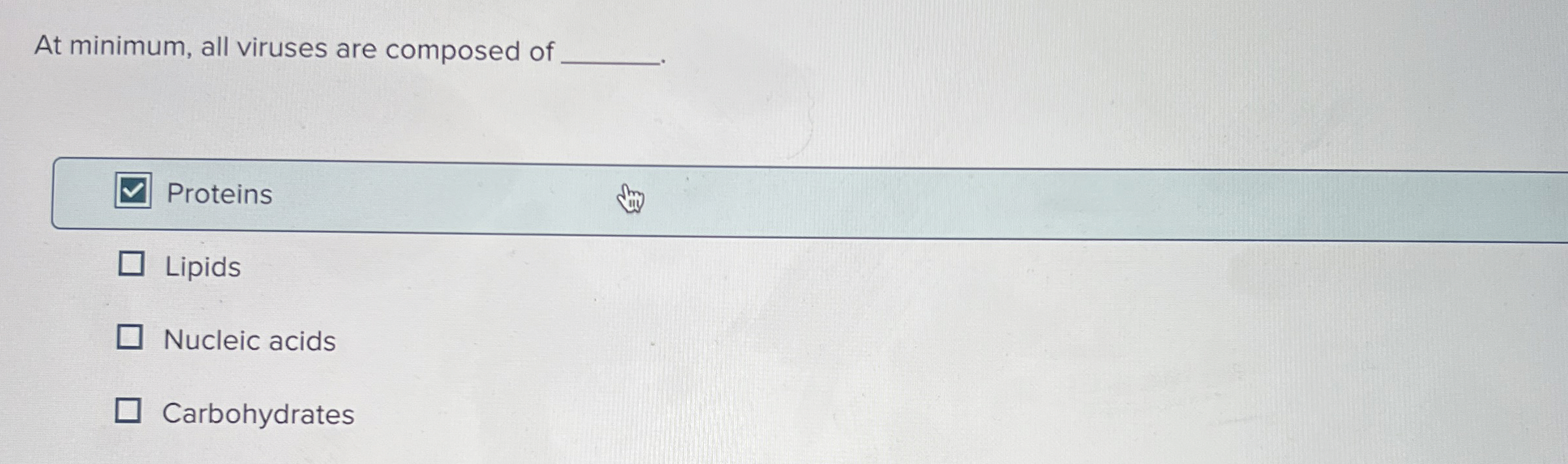 Solved At minimum, all viruses are composed | Chegg.com