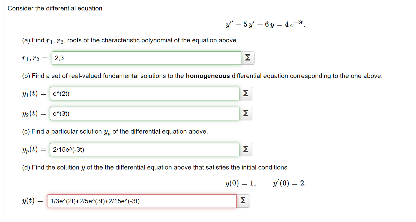 Solved Consider the differential equationConsider the | Chegg.com