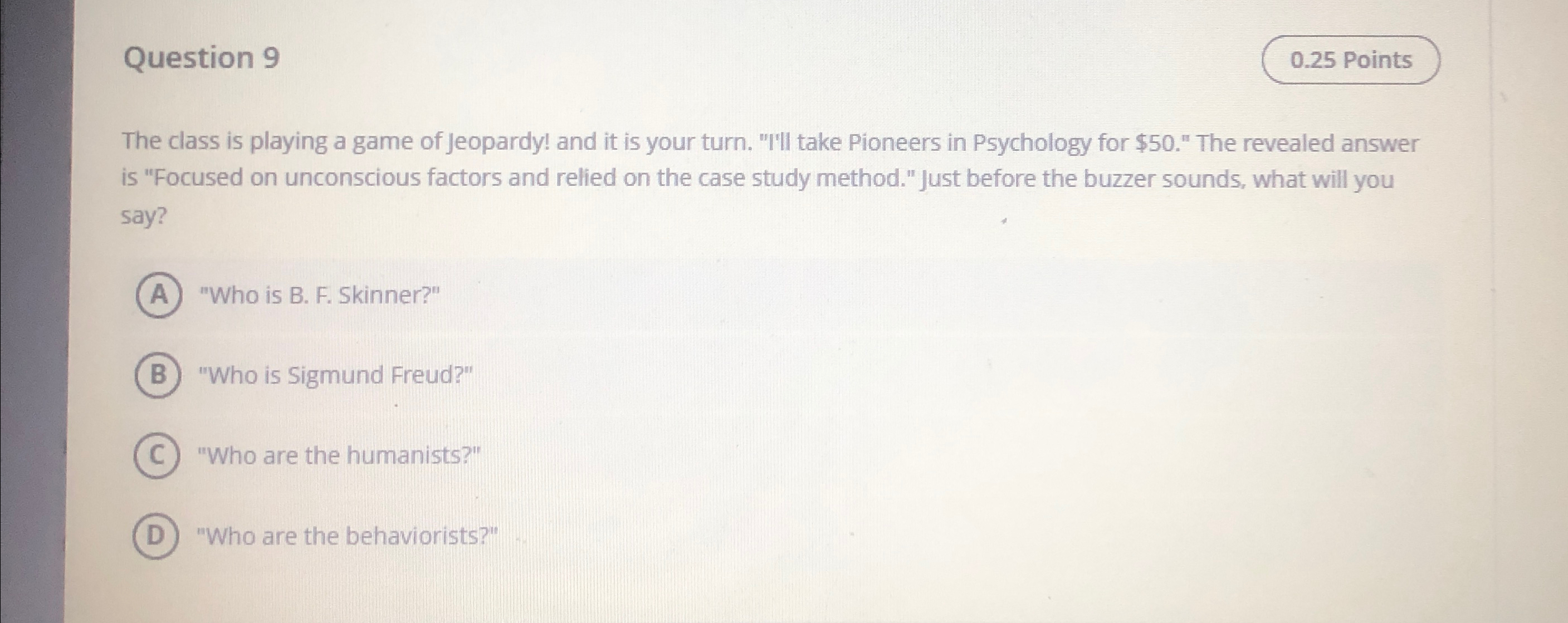 Solved Question 90.25 ﻿PointsThe class is playing a game of | Chegg.com